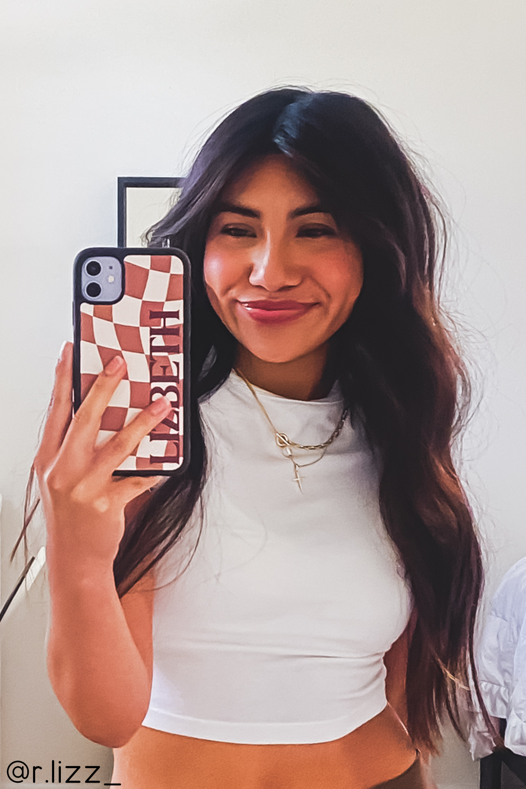 Custom Brown Checkered iPhone case – Spikes and Seams
