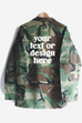 Custom Text or Design Camouflage Jacket – Spikes and Seams