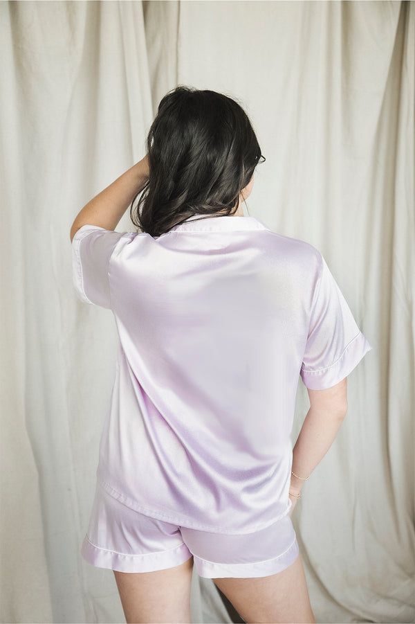Lavender Satin Pajamas by Spikes and Seams