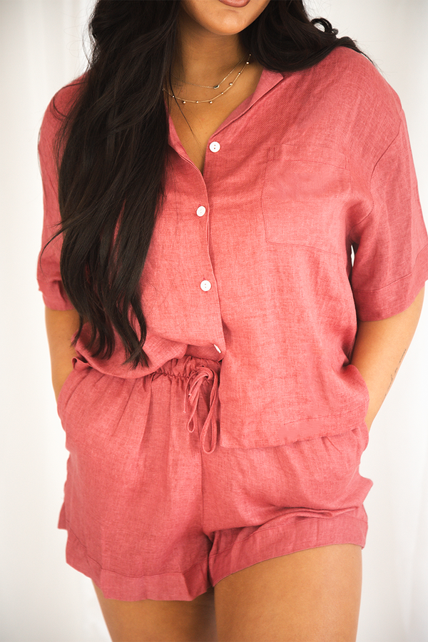 Orchid Linen Matching Set – Spikes and Seams