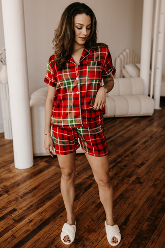 Women's Custom Satin Plaid pajamas – Spikes and Seams