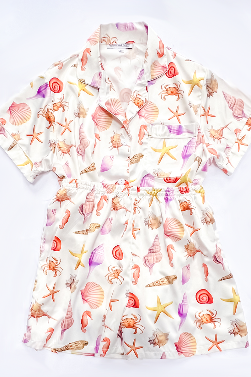 Sea Life Satin Pajamas – Spikes and Seams
