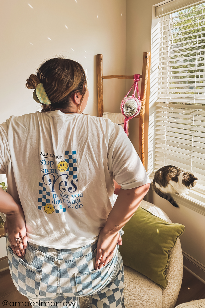 Stop Saying Yes tee - White – Spikes and Seams