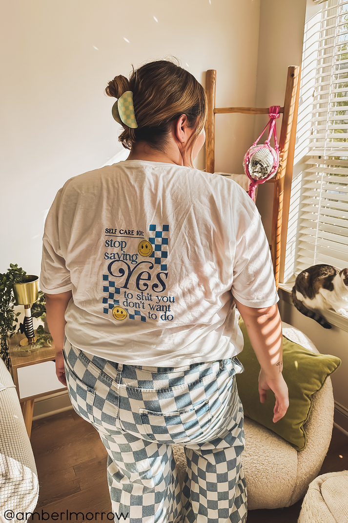 Stop Saying Yes tee - White – Spikes and Seams