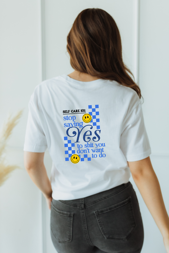 Stop Saying Yes tee - White – Spikes and Seams