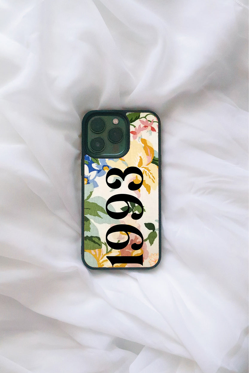 Vintage Floral Custom text iPhone case – Spikes and Seams