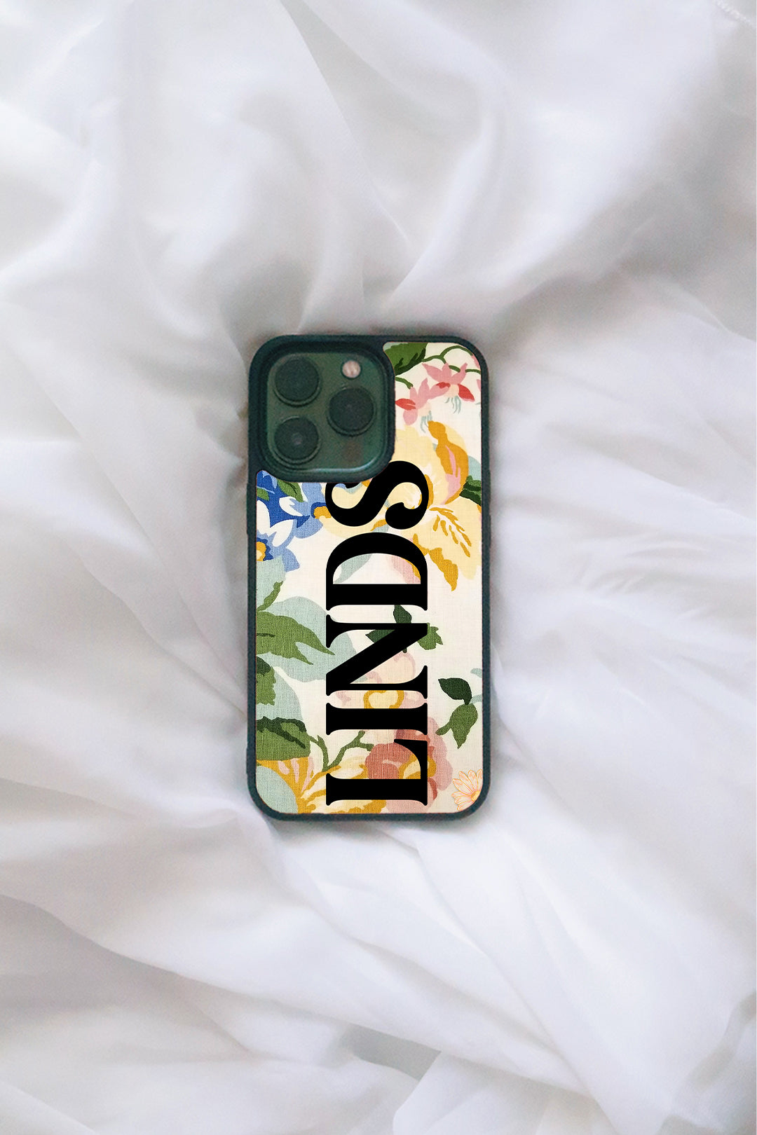Vintage Floral Custom text iPhone case – Spikes and Seams