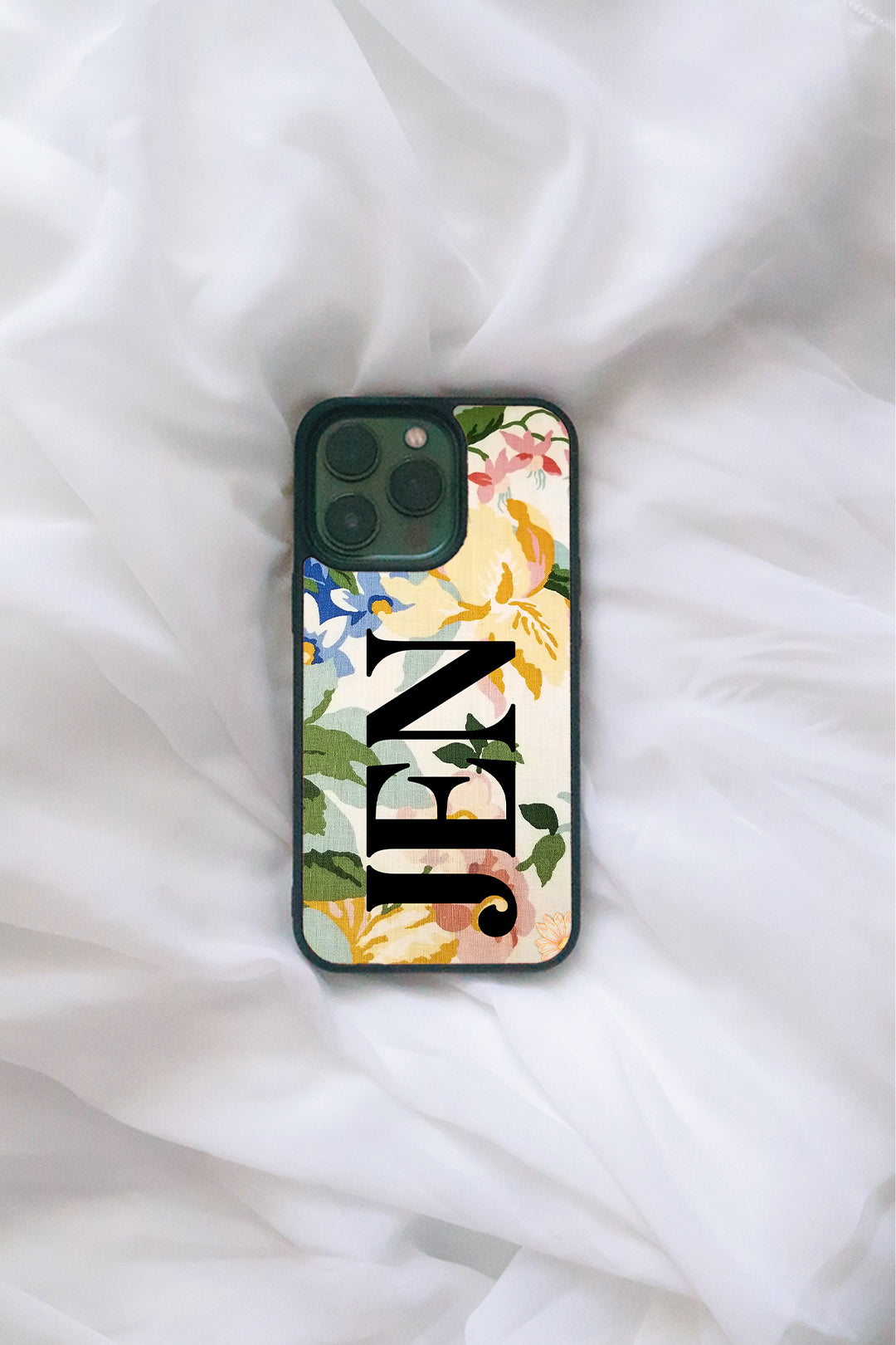 Vintage Floral Custom text iPhone case – Spikes and Seams
