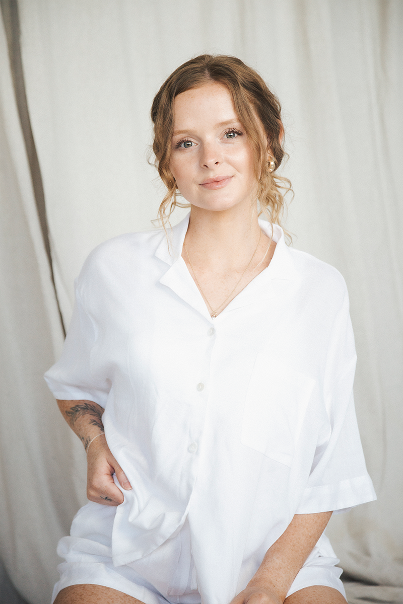 White Linen Matching Set – Spikes and Seams