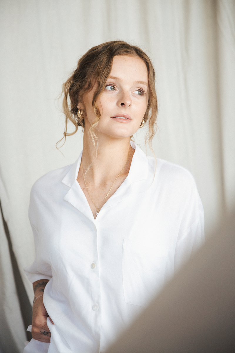 White Linen Matching Set – Spikes and Seams