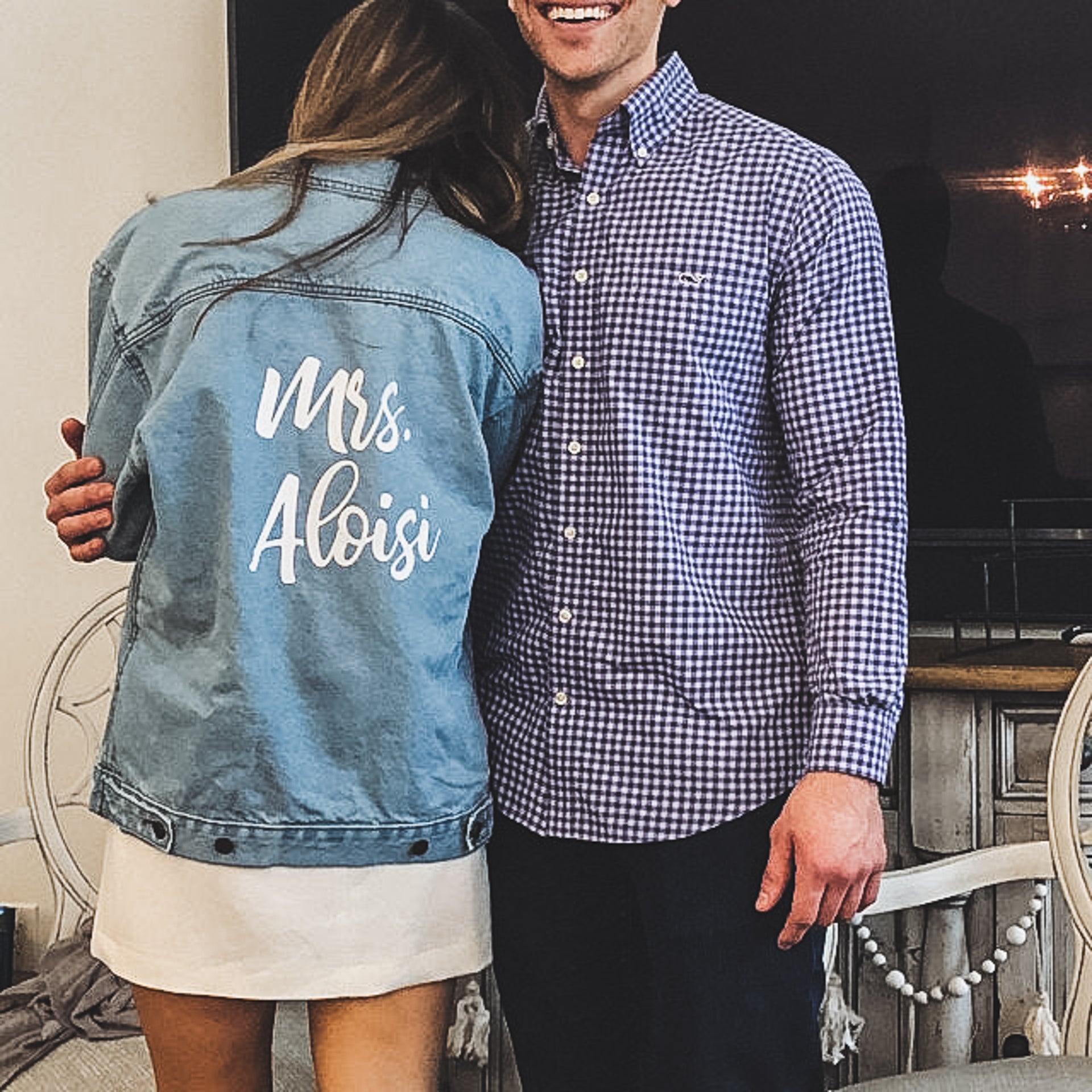 Custom Text Denim Jacket – Spikes and Seams